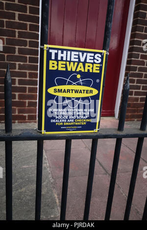 Thieves Beware Smartwater Forensic Systems In Use warning sticker on a ...