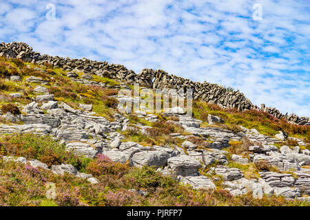 Stone wall in Burren way trail, Ballyvaughan, Clare, Ireland Stock ...