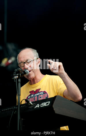 Flemish singer Raymond van het Groenewoud at the Suikerrock festival in ...