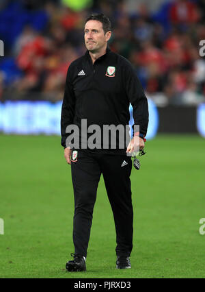 Wales head of performance Tony Strudwick during the training session at ...