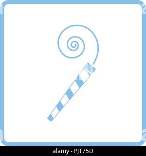 Party whistle icon. Blue frame design. Vector illustration Stock Vector ...