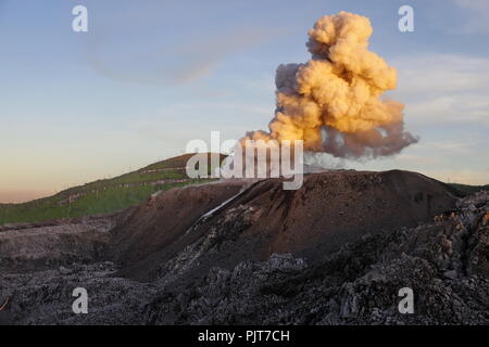 Eruption of Mt. Ibu, Indonesia Stock Photo - Alamy