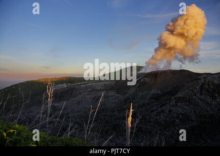 Eruption of Mt. Ibu, Indonesia Stock Photo - Alamy