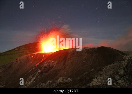 Eruption of Mt. Ibu, Indonesia Stock Photo - Alamy
