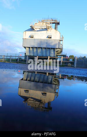 A Ruston Bucyrus Erie 1150 Walking Dragline at night at RSPB St Aidan's ...