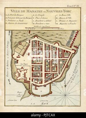 Ville de Manathe ou Nouvelle-Yorc. Cartographic. Maps. 1764. Lionel ...
