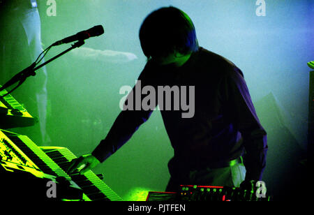 Concert of the Norwegian electro group Royksopp in the Ancienne ...