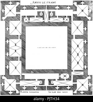 This plan of the cellar at Ancy-le-Franc, as illustrated in *Bastiments ...