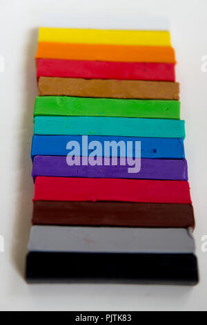 plasticine colorful sticks isolated over white background Stock Photo ...