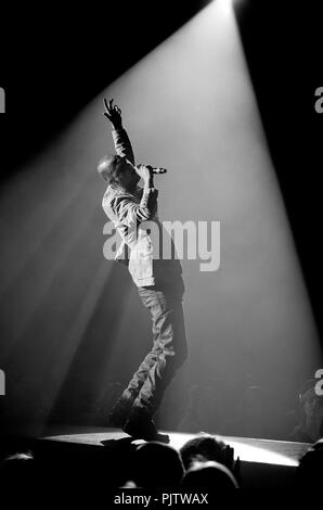Flemish singer Stan Van Samang in concert at the Lotto Arena, Antwerp ...