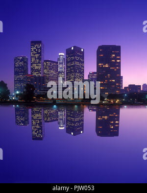 1990 HISTORICAL DOWNTOWN SKYLINE LOS ANGELES CALIFORNIA USA Stock Photo ...