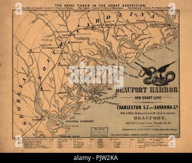 Beaufort Harbor and coast line between Charleston S.C. and Savanna Ga ...