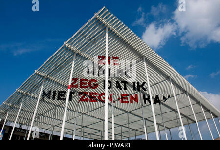 The recently renovated Theaterplein in Antwerp during the Saturday's ...