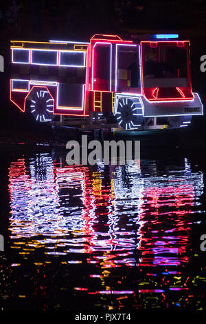 Participants take part in Matlock Bath Illuminations, a parade of ...