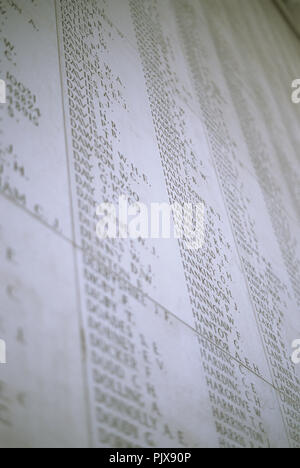 the Menenpoort, Mening Gate Memorial in Ypres dedicated to the missing ...