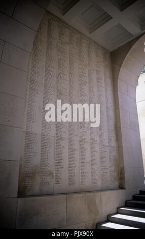 the Menenpoort, Mening Gate Memorial in Ypres dedicated to the missing ...