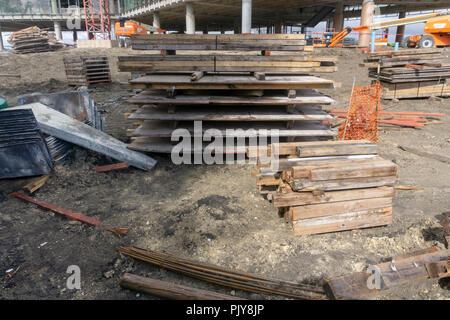 Building materials stored at a construction site Stock Photo - Alamy