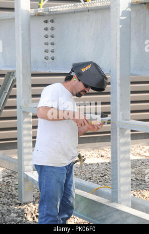 Leveling structure for a commercial HVAC system Stock Photo - Alamy