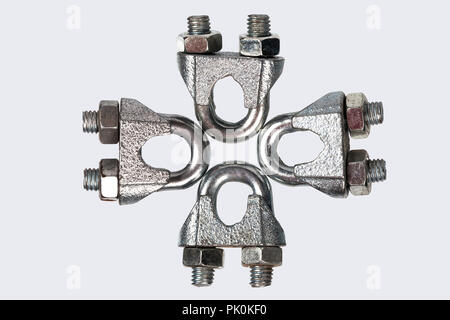 Wire grip lock isolated on white background Stock Photo - Alamy