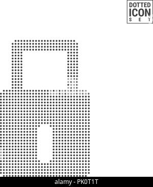 dotted shape padlock object symbol to security protection vector ...