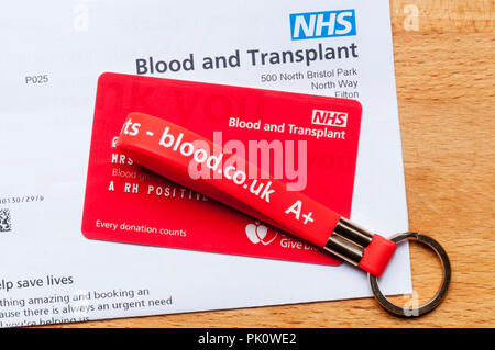 BLOOD GROUP CARD Stock Photo - Alamy