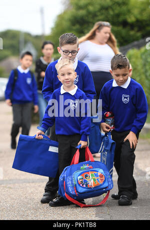 Four year old Alexander Pickering (centre), known as Xander, who has ...