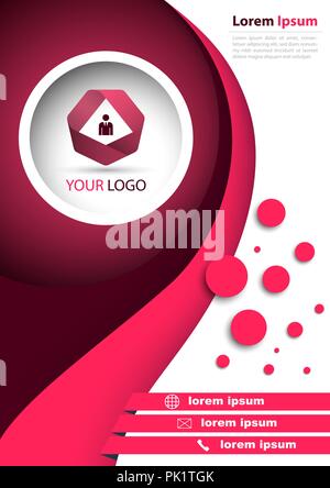 Vector layout of A4 format modern cover design templates for brochure ...