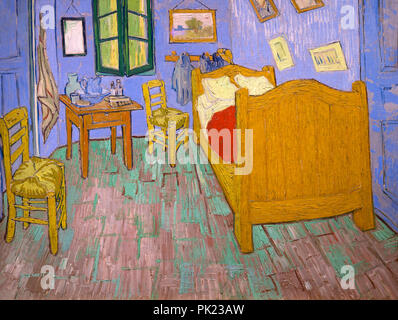 The Bedroom, Vincent van Gogh, 1889, Art Institute of Chicago, Chicago ...
