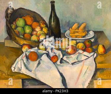 Paul Cézanne, The Basket of Apples, Post-Impressionist still life ...