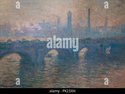 Claude Monet, Waterloo Bridge, Gray Weather, landscape painting, 1900 ...