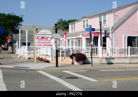 Main Street in Downtown Hyannis, Cape Cod, Massachusetts USA with ...
