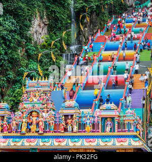 Colorful indian temple at Batu Cave, Kuala Lumpur in Malaysia during ...