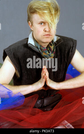 Michael „Mike“ Score (A Flock of Seagulls) in March 1983 in München ...