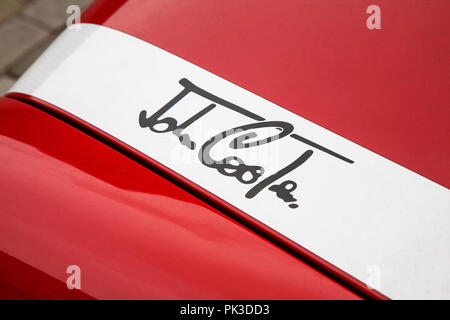 John Cooper Mini bonnet signature Stock Photo - Alamy