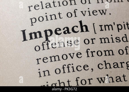 Fake Dictionary, Dictionary definition of the word impeach. including ...