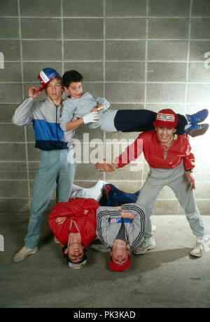 Breakdance Wettbewerb in München, Deutschland 1984. Breakdance contest ...