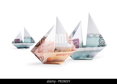 ship from banknotes Stock Photo - Alamy