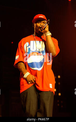 50Cent, amerikanischer Gangsta Rapper und Schauspieler, bei einem ...