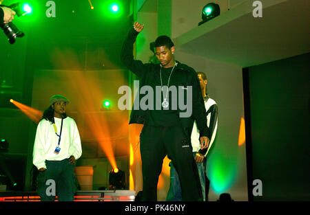 Usher, amerikanischer RnB Sänger und Schauspieler, bei einem Konzert in ...