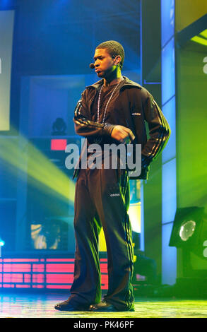 Usher, amerikanischer RnB Sänger und Schauspieler, bei einem Konzert in ...