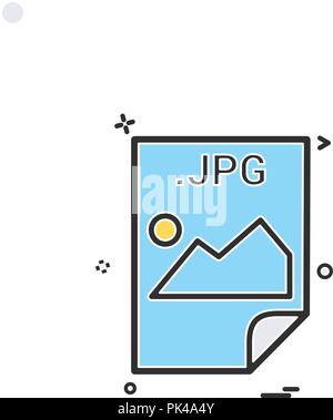 JPG application download file files format icon vector design Stock ...