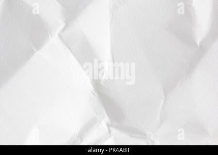 White crumpled paper list texture or background Stock Photo - Alamy
