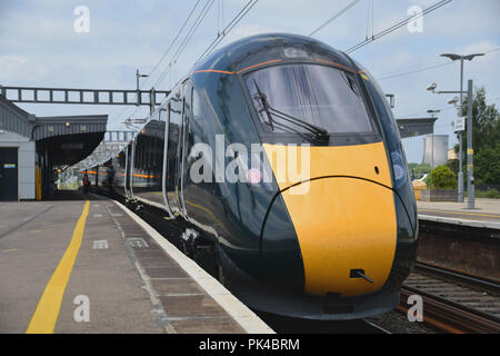 GWR Class 800 train First Class sign on carriage at Paddington Stock ...