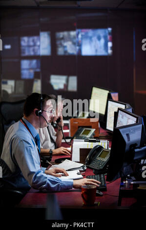 Lothian Buses CCTV control room at Annandale Street, Bus depot, The ...