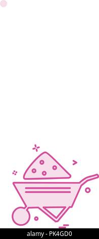 Labour trolly icon design vector Stock Vector Image & Art - Alamy