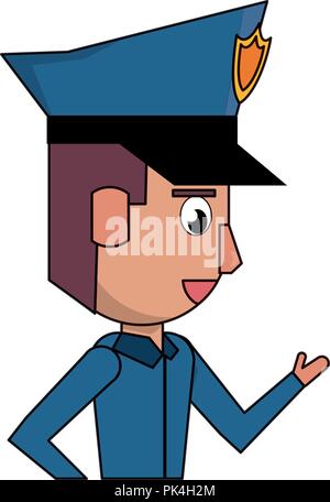 Police profile cartoon colorful Stock Vector Image & Art - Alamy