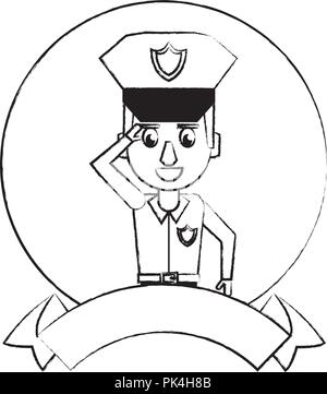 Police and blank ribbon banner sketch Stock Vector Image & Art - Alamy