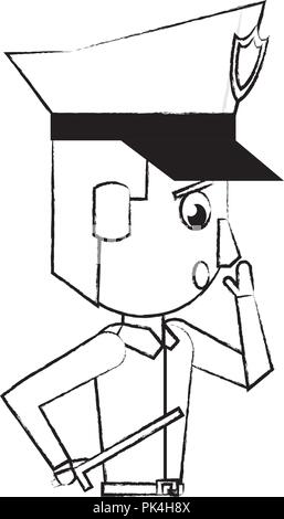 Police profile cartoon sketch Stock Vector Image & Art - Alamy