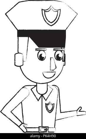 Police profile cartoon sketch Stock Vector Image & Art - Alamy