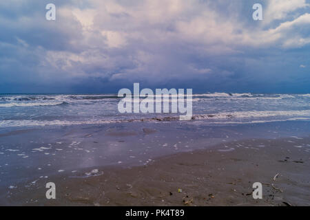 beach at blue hour on a bad weather day Stock Photo - Alamy